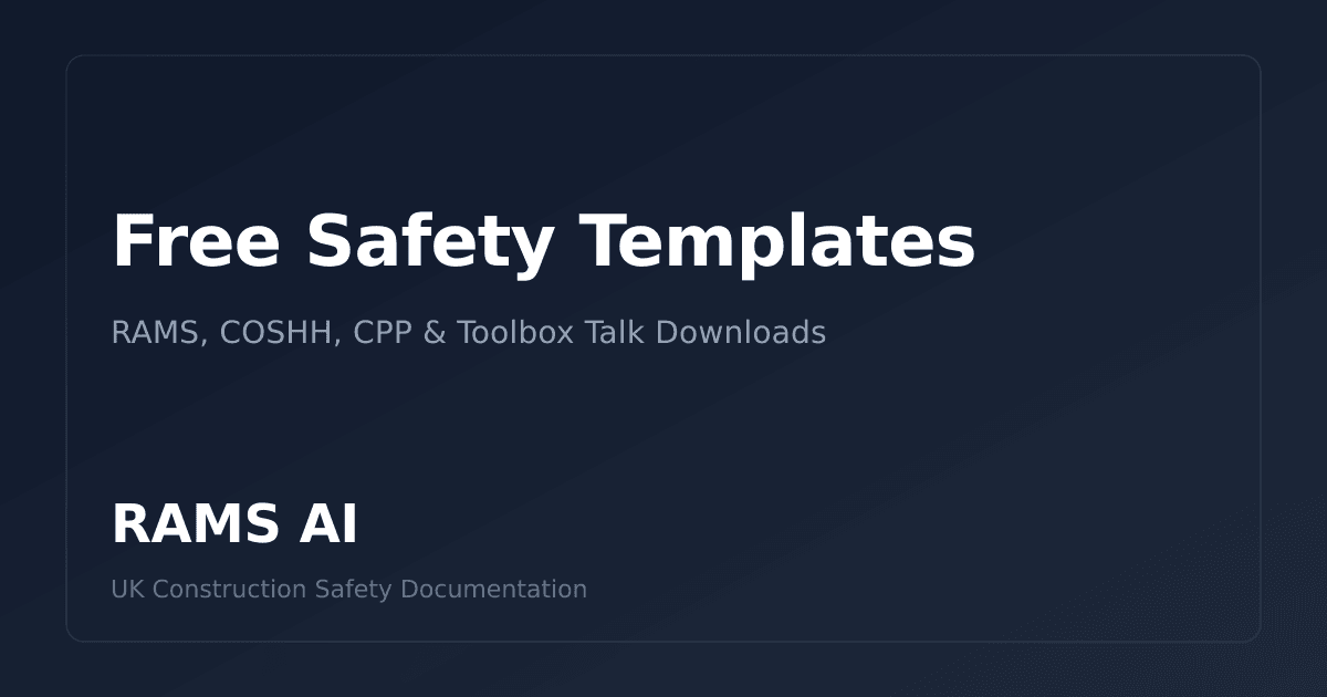 Free UK Construction Safety Templates — Download or Generate Online ...